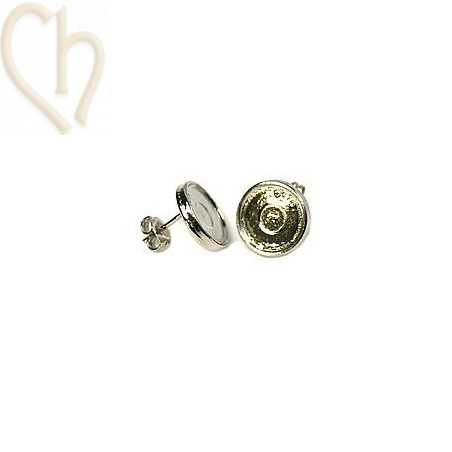support boucle d"oreille pour cabochon 12mm