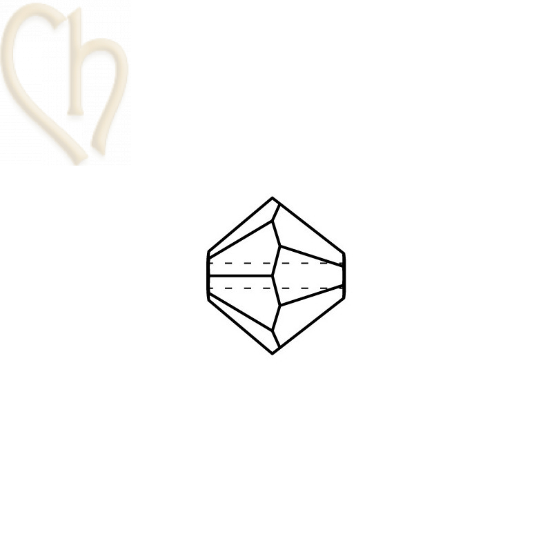 Preciosa Crystal Rondelle Bead 4mm Volcano Vol