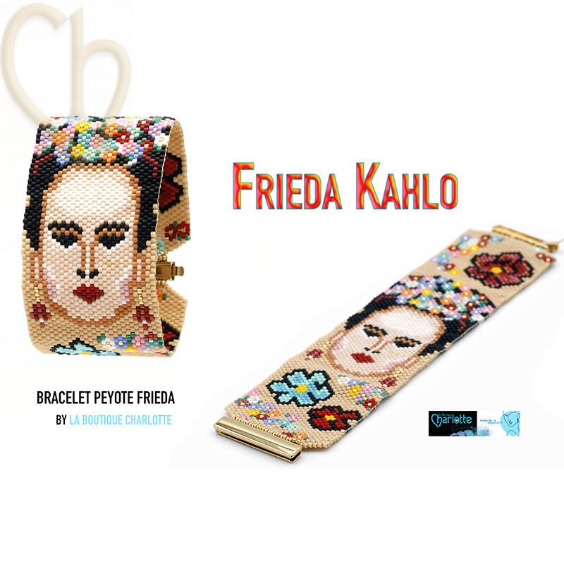 Schema Grille Peyote bracelet Frieda Kahlo